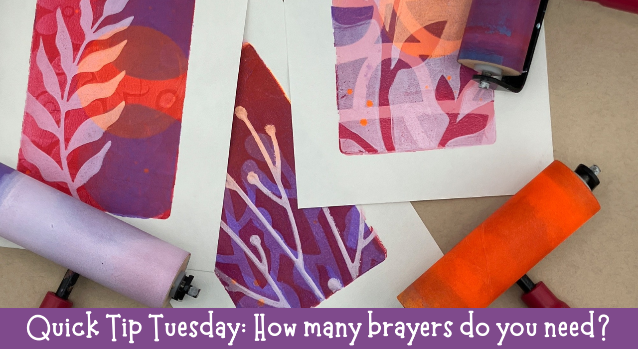 Is One Brayer Enough? Gel Printing in Hot & Humid Weather | Crooked ...